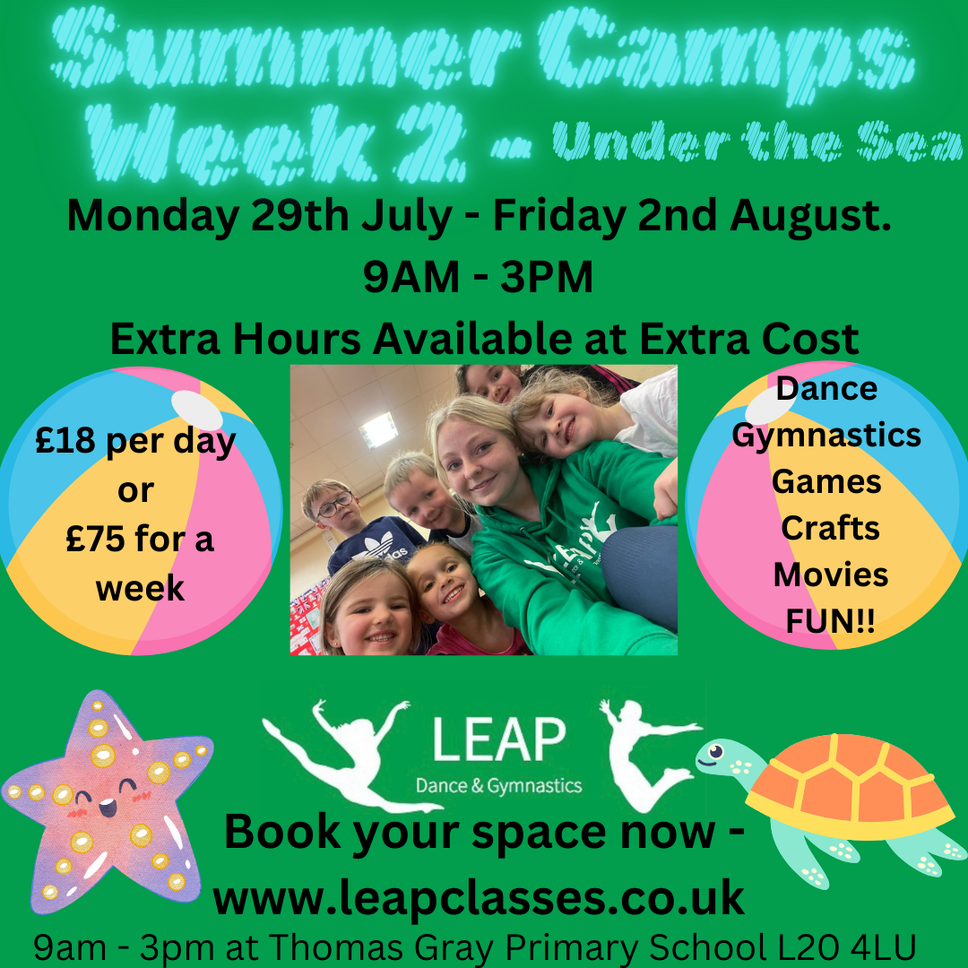 Summer Camp Tuesday 30th July (Under the Sea Theme) | Leap Dance and ...
